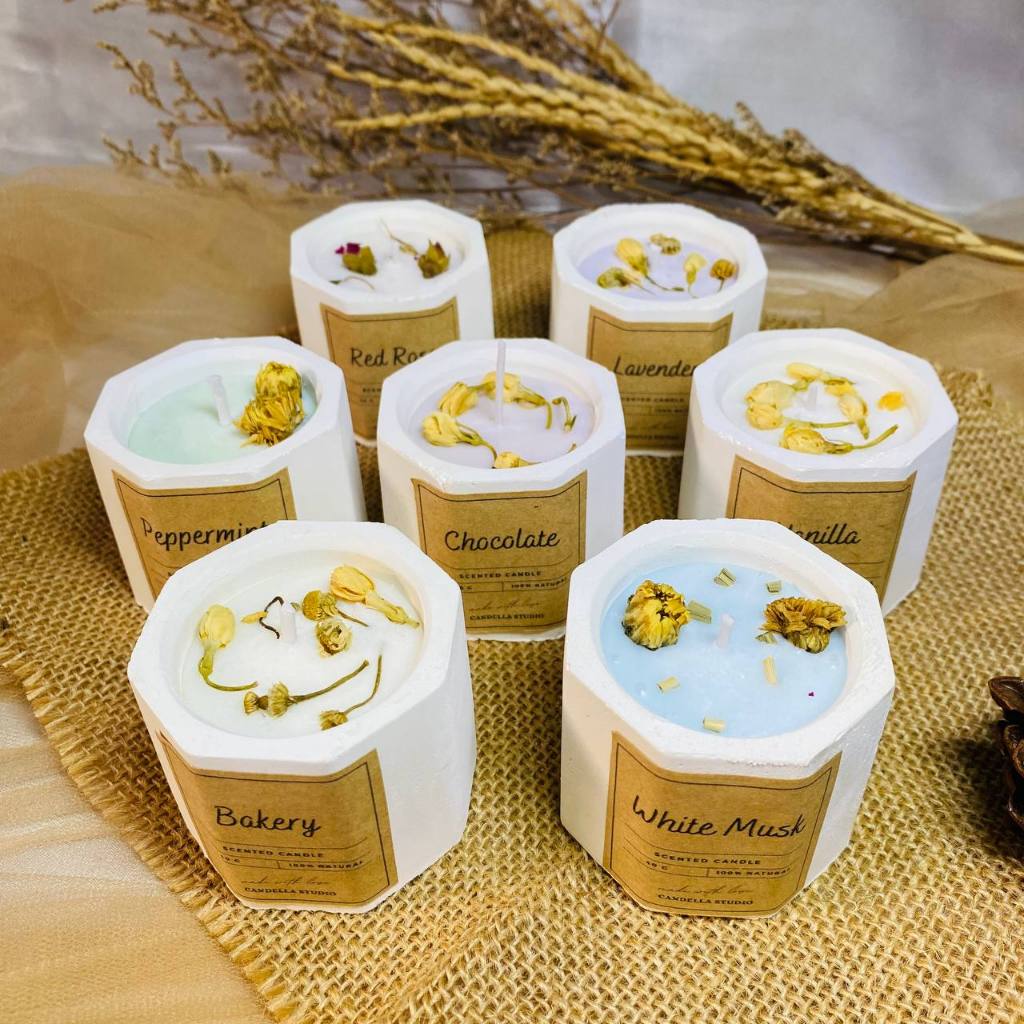 Jual [Candella Studio] Concrete Scented Candle | Lilin Aesthetic ...