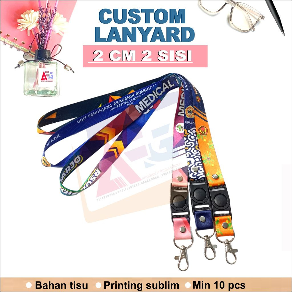 Jual TALI LANYARD ID CARD CUSTOM 2CM 2 SISI/CETAK TALI LANYARD ID CARD ...