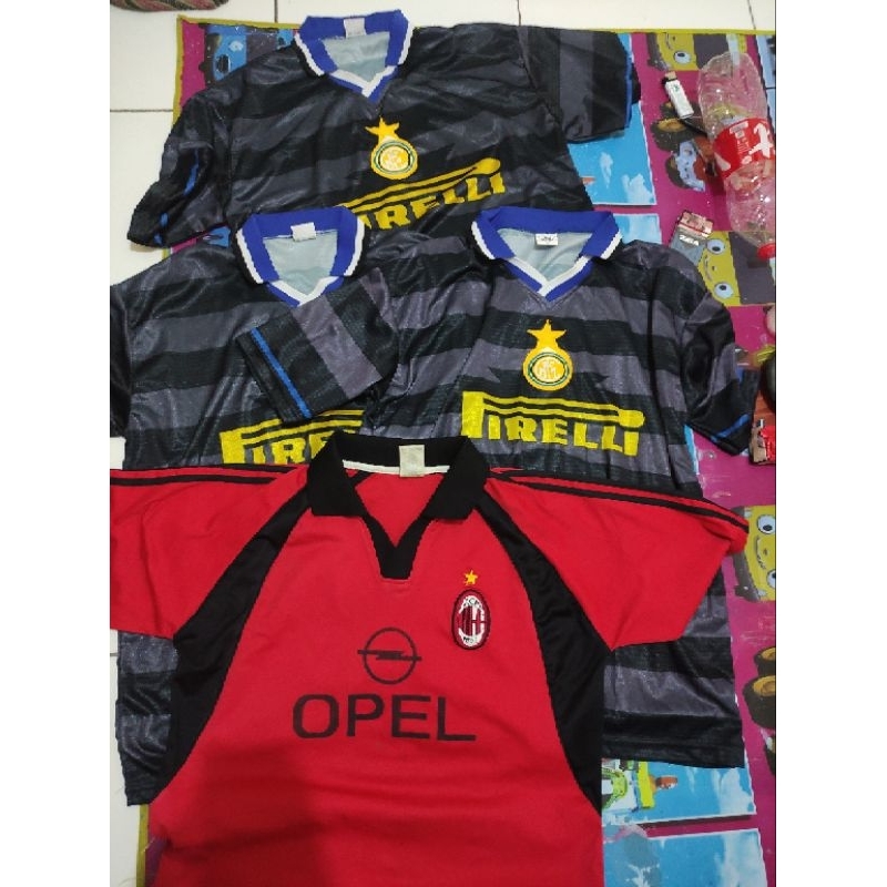 Jual Jersey AC Milan vintage block core | Shopee Indonesia