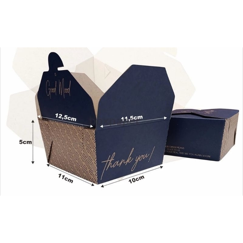 Jual Rice Box Paper Ukuran L / Food Pail / Paper Rice Box | Shopee ...