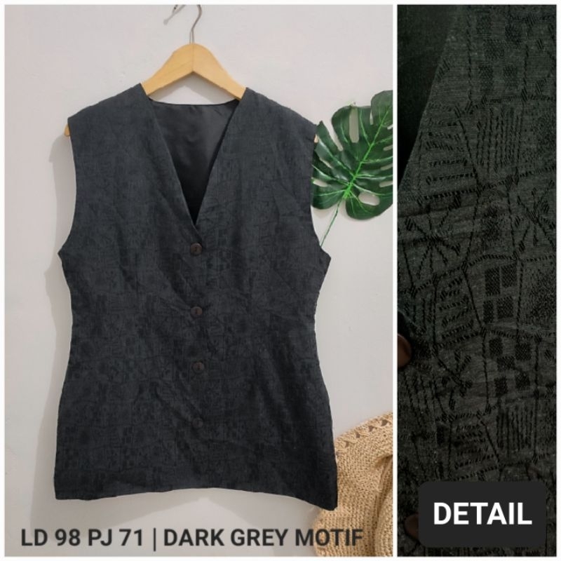 Jual Vest Blazer Motif Vintage / Rompi Blazer Motif Vintage / Tailored ...