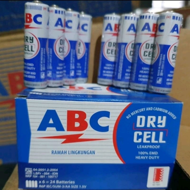 Jual Baterai ABC Kecil Dry Cell 1,5 Volt Perpack isi 24 Baterai ...