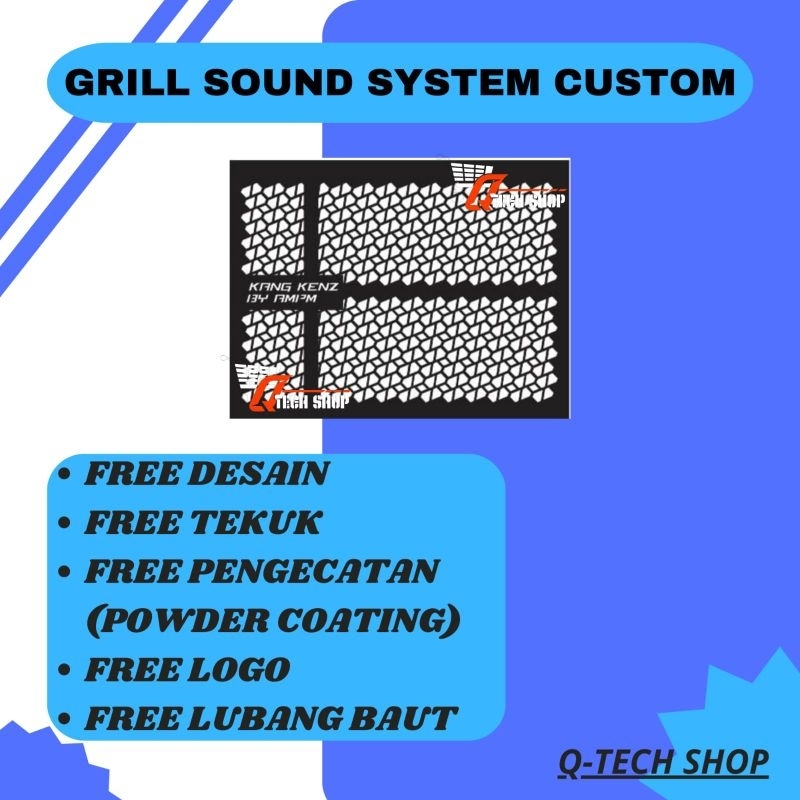 Jual GRILL SOUND SYSTEM CUSTOM UKURAN 54x48cm dan 46x27,5cm | Shopee ...