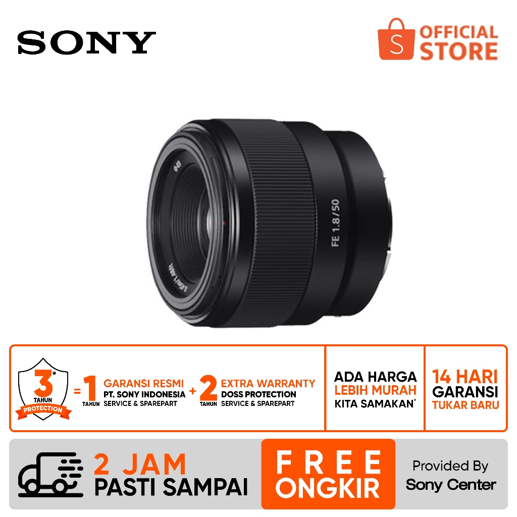 Jual SONY FE 50mm f/1.8 FULL FRAME LENS / Lensa Sony 50mm / SEL50F18F ...