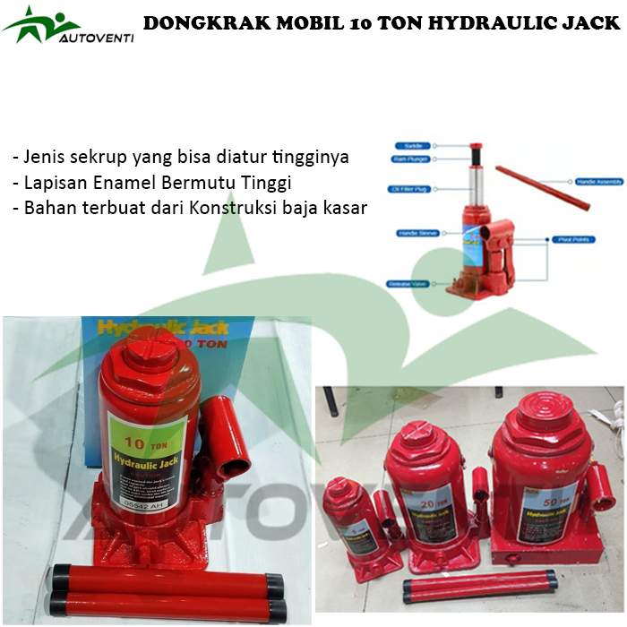 Jual DONGKRAK MOBIL 10 TON HIDROLIK HYDRAULIC JACK BOTOL TRUK | Shopee ...