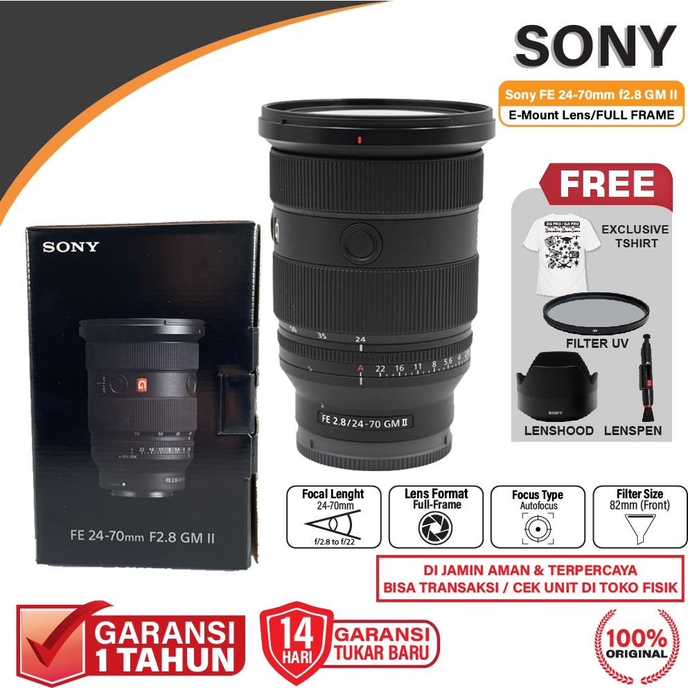 Jual Sony FE 24-70mm f2.8 GM II Lensa Sony 24-70 mm f/2.8 GM Mark II | Shopee Indonesia