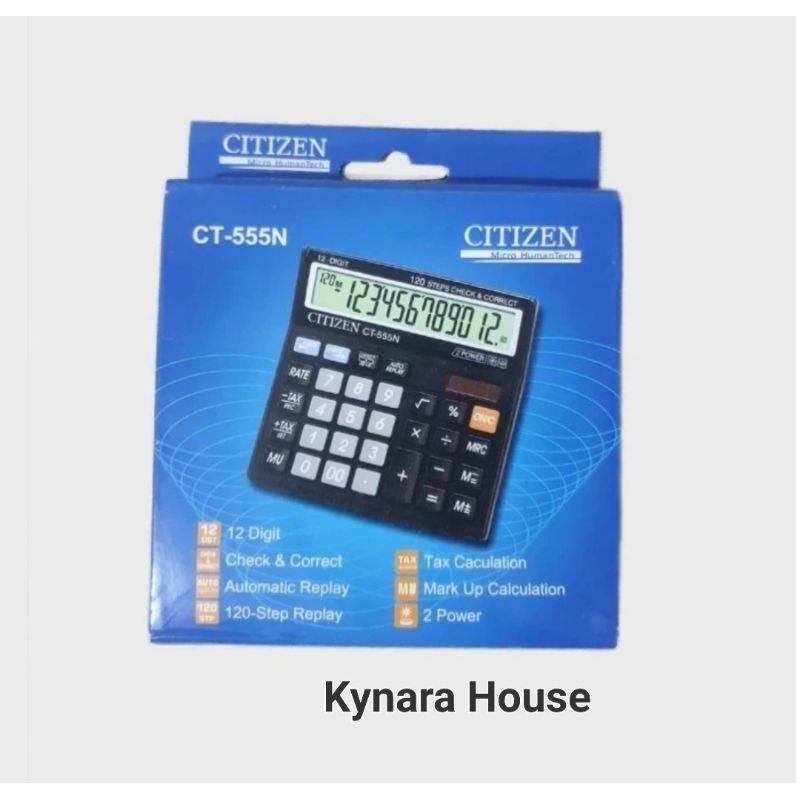 Jual Kalkulator Citizen Type CT - 555N (12 Digit) | Shopee Indonesia