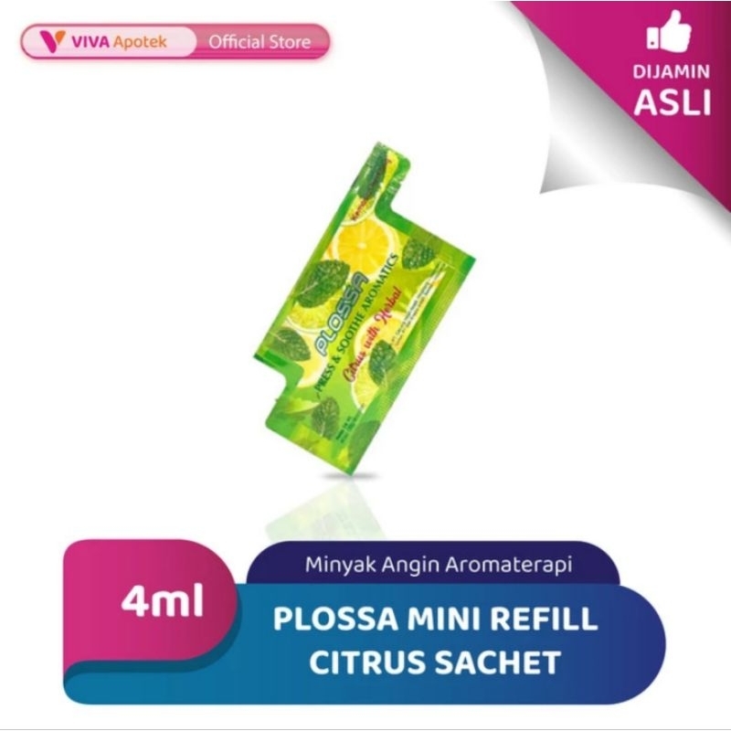 Jual PLOSSA MINI REFILL CITRUS MINYAK ANGIN AROMATERAPI ORIGINAL 4ML ...