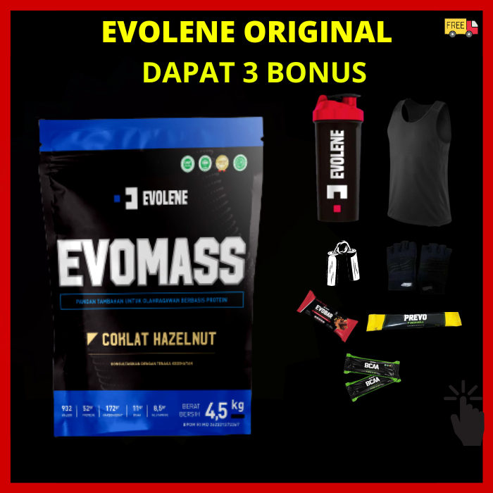 Jual EVOMASS 4,5 KG / 10 LBS ORI GYM GAINER HALAL SUSU PROTEIN SUSU ...