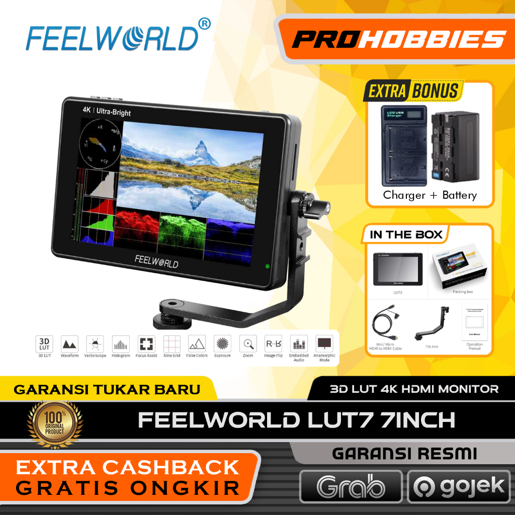 Jual FEELWORLD LUT7 7 Inch 3D LUT 4K HDMI Monitor | Shopee Indonesia