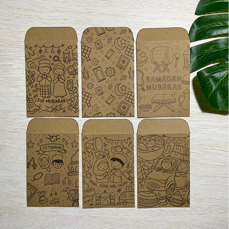 Jual Amplop Lebaran Doodle 12 pcs Angpau Idul fitri amplop cute amplop ...