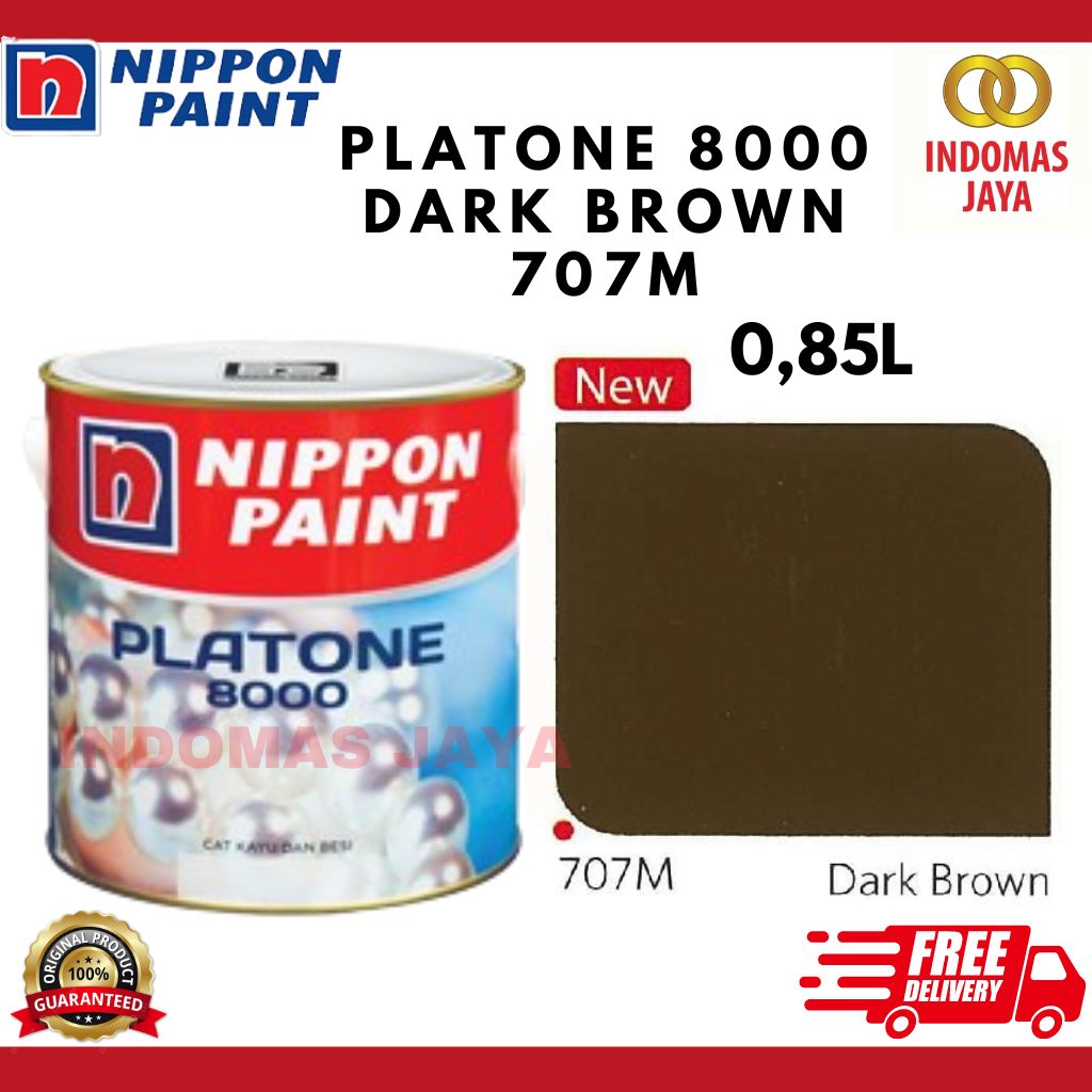 Jual NIPPON PAINT PLATONE 8000 DARK BROWN 707M 0,85L | Shopee Indonesia