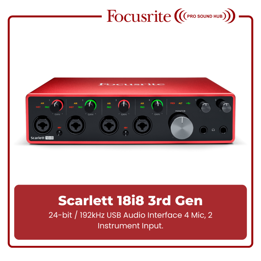 Jual Focusrite Scarlett 18i8 3rd Gen USB Audio Interface 4 Channel ...