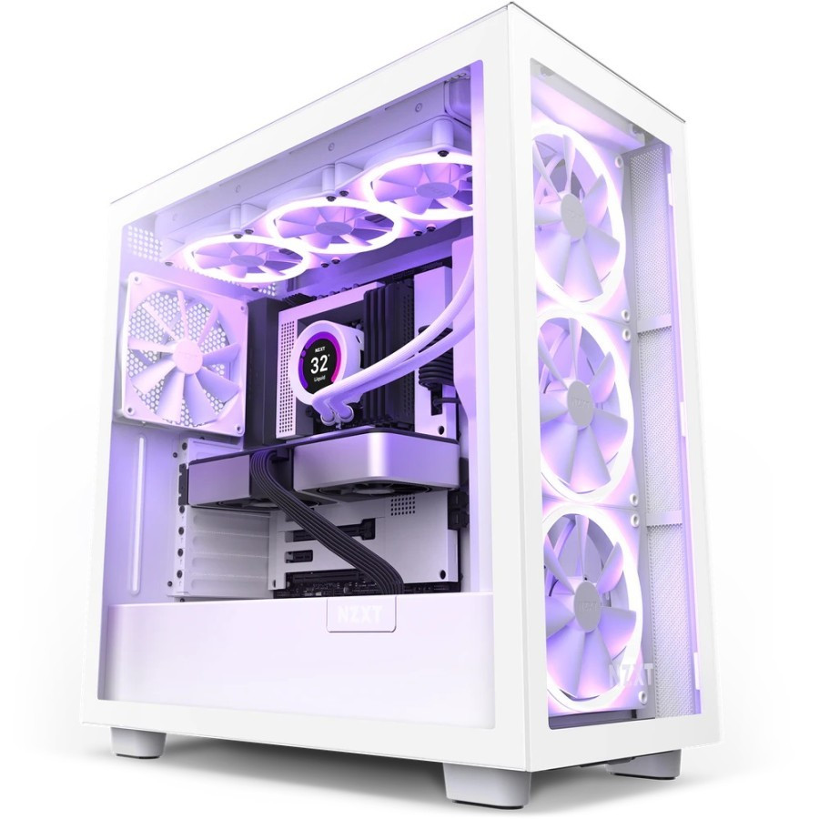 Jual NZXT H7 ELITE MATTE WHITE MID TOWER PC CASE CASING GAMING CHASSIS ...