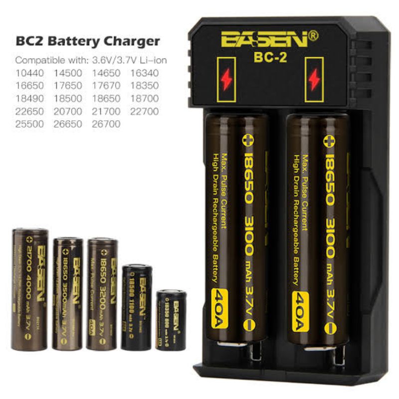 Jual Charger Battery 18650 Type C Casan Baterai LED Batre VTC Garansi 6 ...