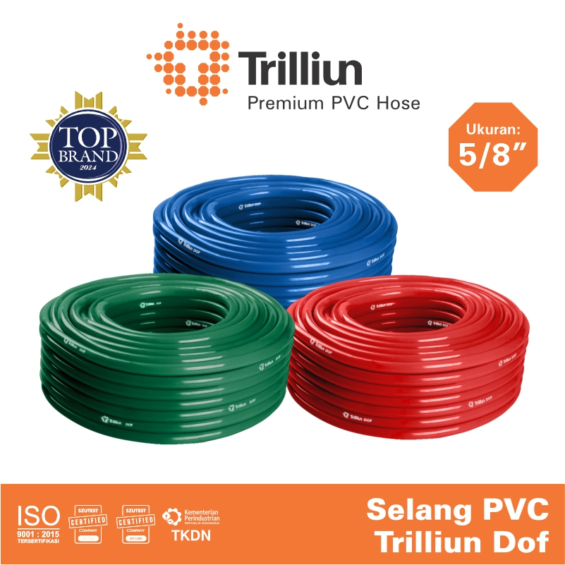 Jual Selang Air PVC Trilliun Dof 5/8" Inch - 50 Meter | Shopee Indonesia