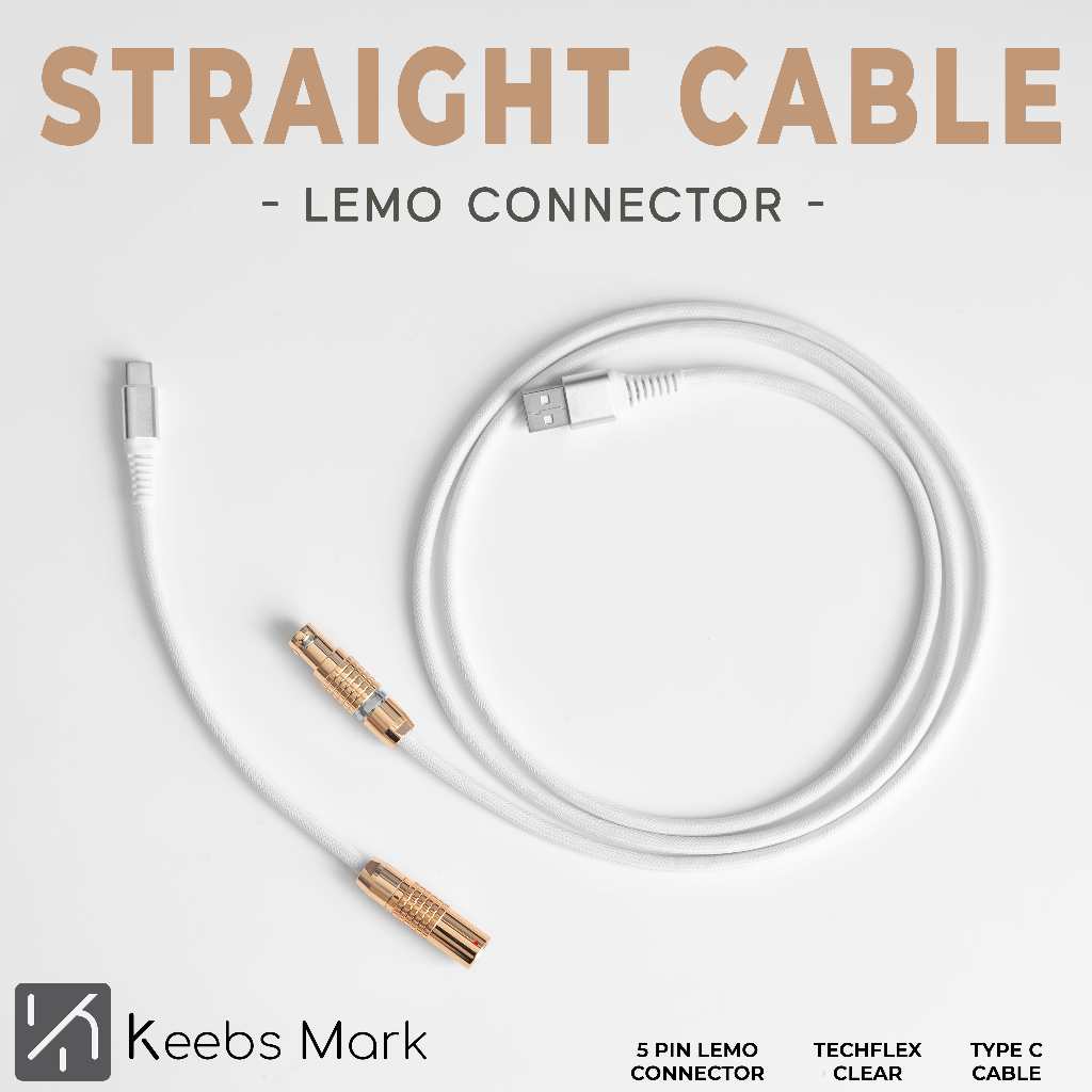 Jual KeebsMark Straight Cable Lemo Connector Type C Mechanical Keyboard ...