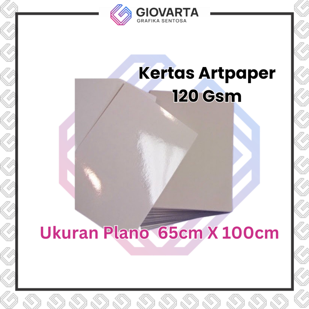 Jual Kertas Art Paper / 120 Gsm / Ukuran Plano 65cm X 100cm | Shopee ...