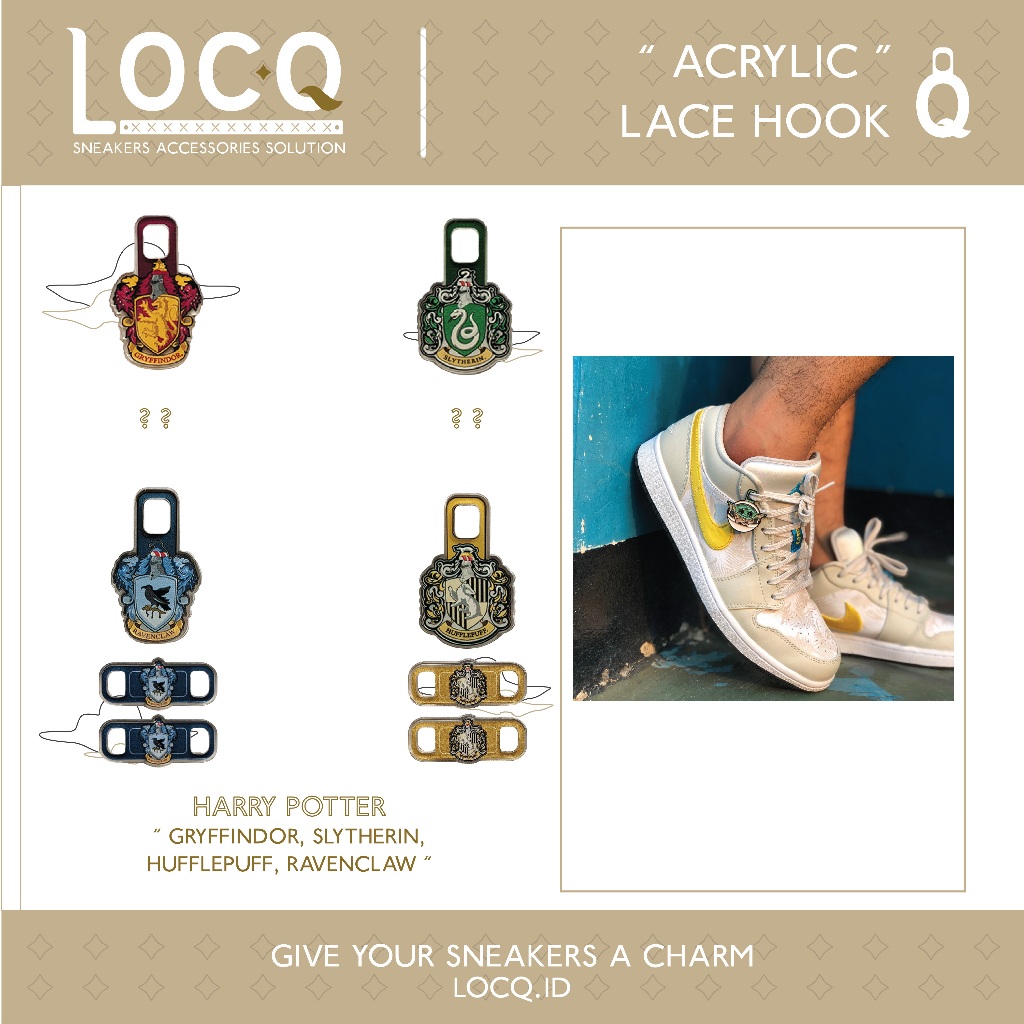 Jual Aksesoris Tali Sepatu Harry Potter Gryffindor Slytherin Hufflepuff Ravenclaw | Lace Hook ...