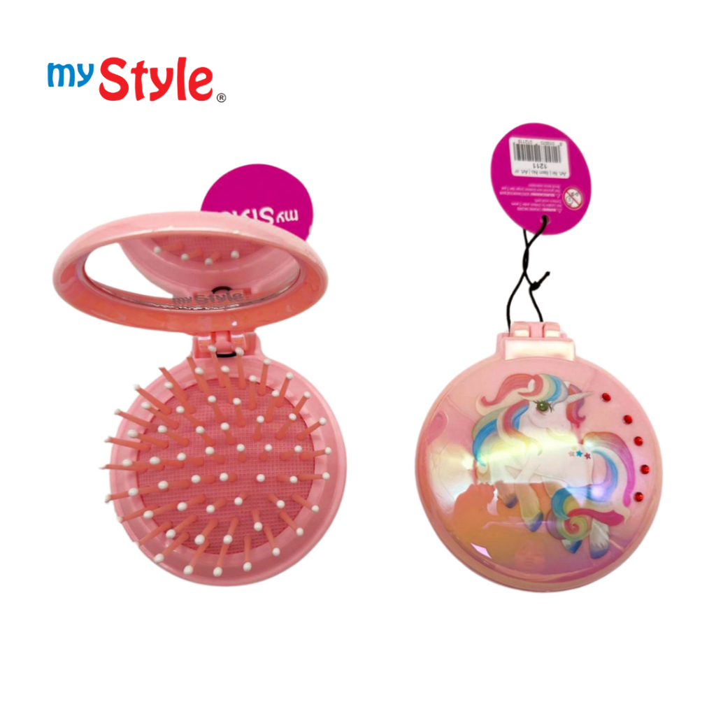 Jual My Style TM 1211 PINK My Style Unicorn Folding Hairbrush With ...