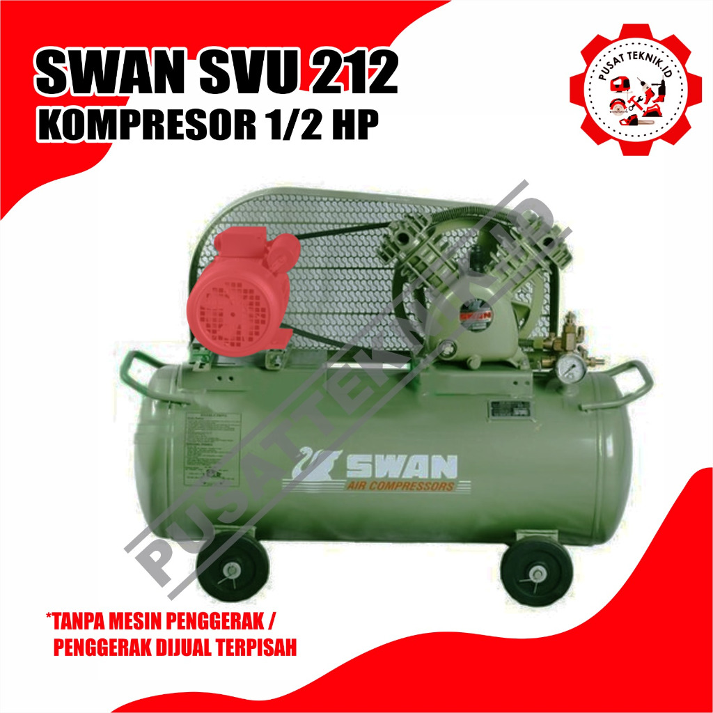 Jual KOMPRESSOR SWAN 1/2HP SVU 212 SET ENGINE 5.5HP SIAP PAKAI | Shopee ...