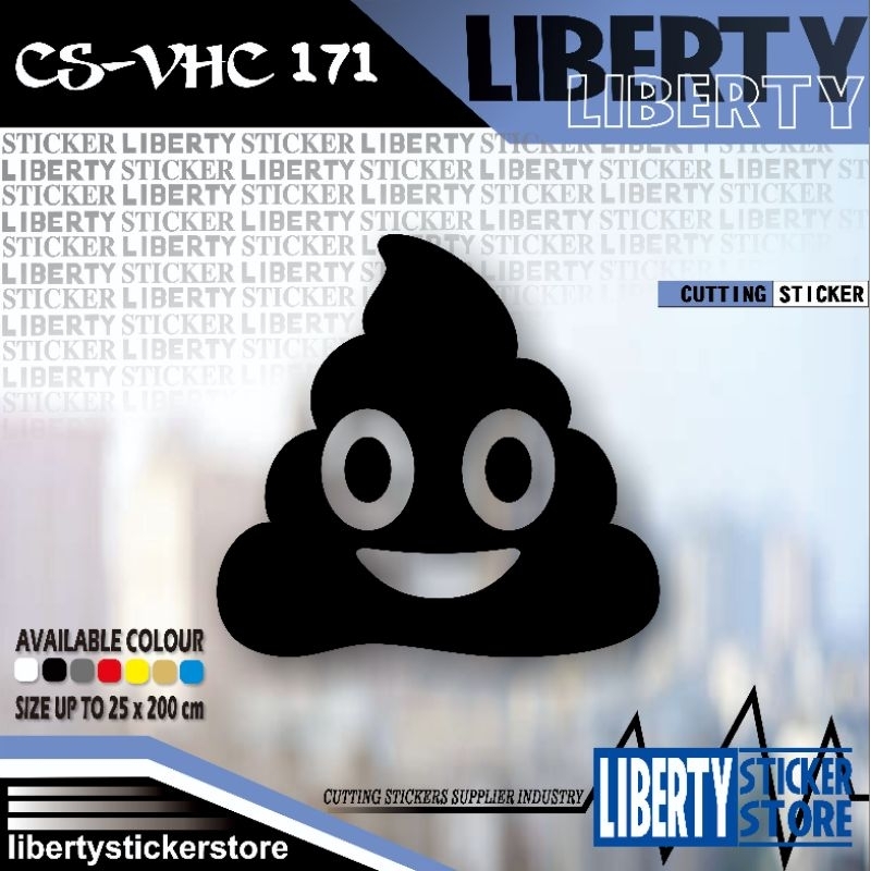 Jual poop cutting sticker | poop cutting stiker | poop emoticon sticker ...