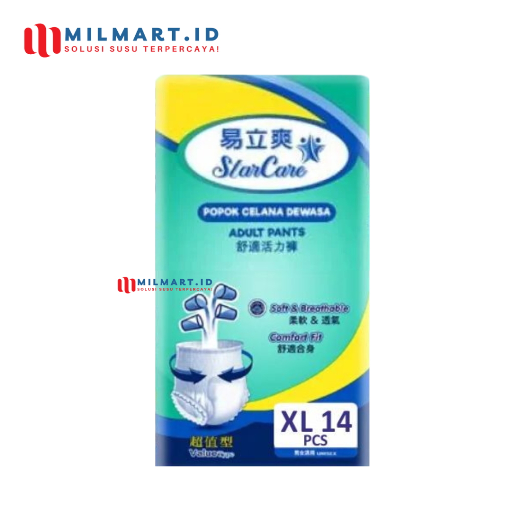 Jual STARCARE ADULT PANTS XL 14+2 POPOK CELANA DEWASA EKONOMIS KEMASAN JUMBO | Shopee Indonesia