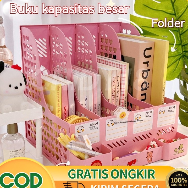 Jual FG2 CODRak Buku Sekat Rak Penyimpanan Barang Pena Desk Organizer ...