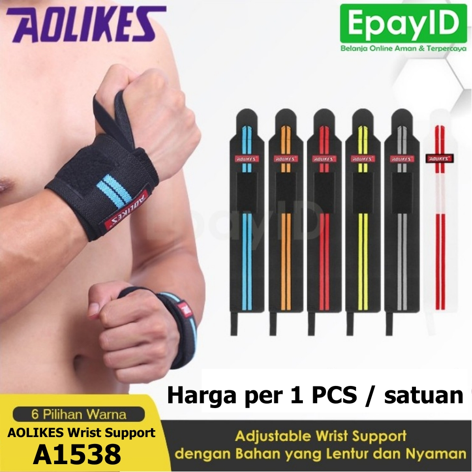 Jual AOLIKES 1PCS Deker Pergelangan Tangan A1538 | Wrist Band 50cm ...