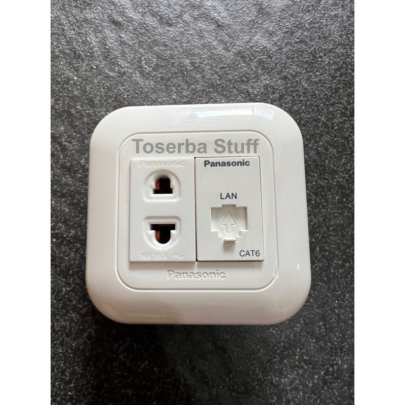 Jual STOP KONTAK PANASONIC WIDE SERIES PUTIH POWER LAN DATA INTERNET ...