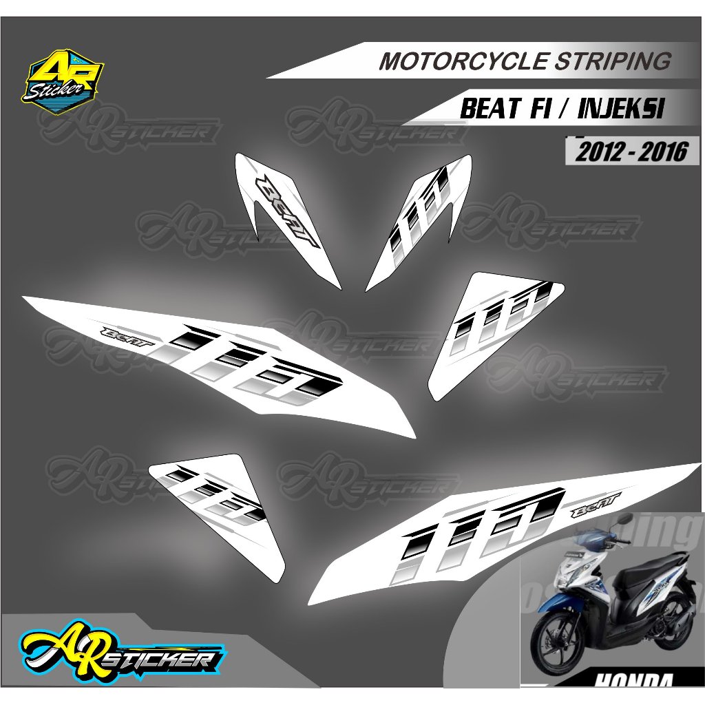 Jual striping beat fi / stiker beat fi variasi / striping beat fi 110 ...