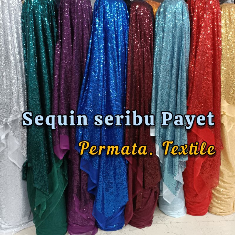 Jual Kain Bahan Sequin 1000 Payet / Tile Sequin / Bahan kebaya | Shopee ...