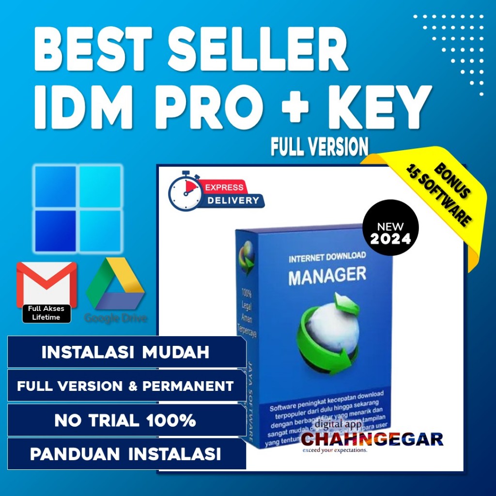 Jual GA - IDM Pro + Key Lifetime Aplikasi Internet Download Manager | Shopee Indonesia