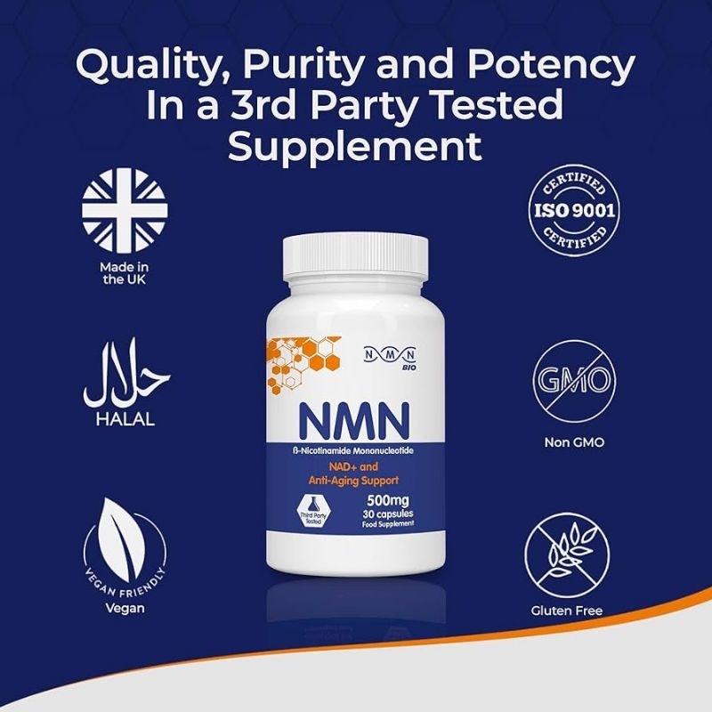 Jual NMN Bio B - Nicotinamide Mononucleotode - 500mg Anti-Aging & NAD+ 30 CAPS | Shopee Indonesia