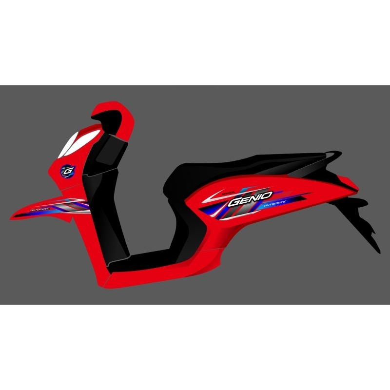 Jual STRIPING STICKER TRANSPARAN HONDA GENIO DESAIN SIMPEL TERBARU ...