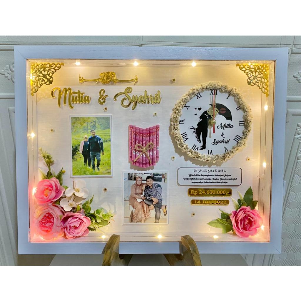 Jual Kado Pernikahan Kado wedding rustik kado pernikahan jam dinding ...