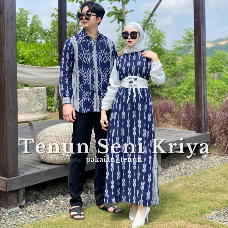 Jual Ready Stok Set Baju Couple Tenun Terbaru Set Couple Tenun Kekinian Baju Couple