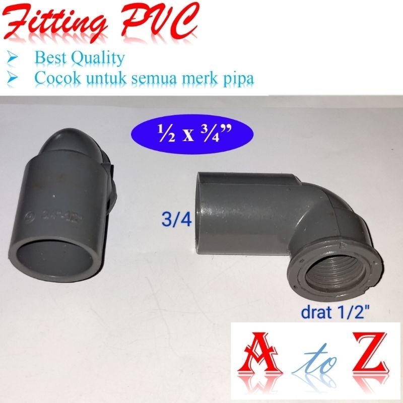 Jual kdd 1/2 x 3/4"/keni drat dalam 0,5 x 0,75"/knee/knie/elbow drat dalam 1/2 x 3/4 in | Shopee ...