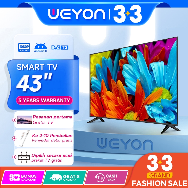 Jual WEYON Smart TV LED 43 inch/40 inch/32 inch Android TV Digital ... Jual WEYON Smart TV LED 43 inch/40 inch/32 inch Android TV Digital ...