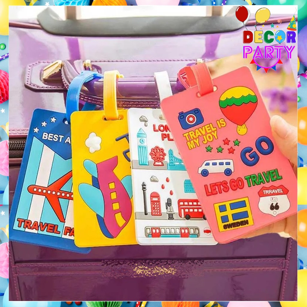 Jual DP Name Tag Gantungan Koper Karkter Kartun Lucu Bahan Silikon ...