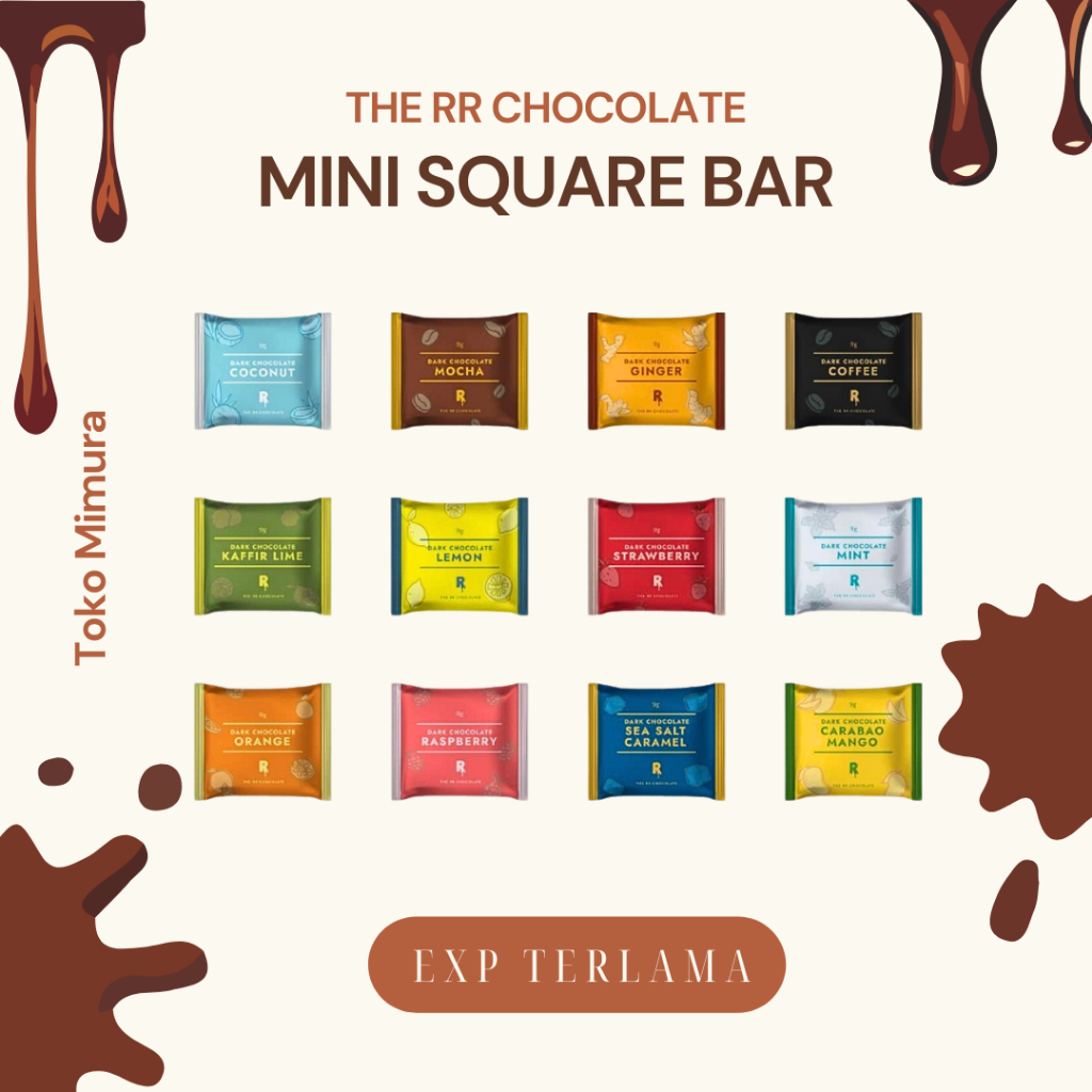 Jual The RR Chocolate Square 9gr Dark Chocolate Coklat Premium EXP ...