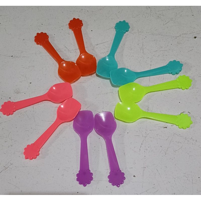 Jual SENDOK PUDDING JELLY ESKRIM WARNA WARNI BENING ISI 100 PCS ...