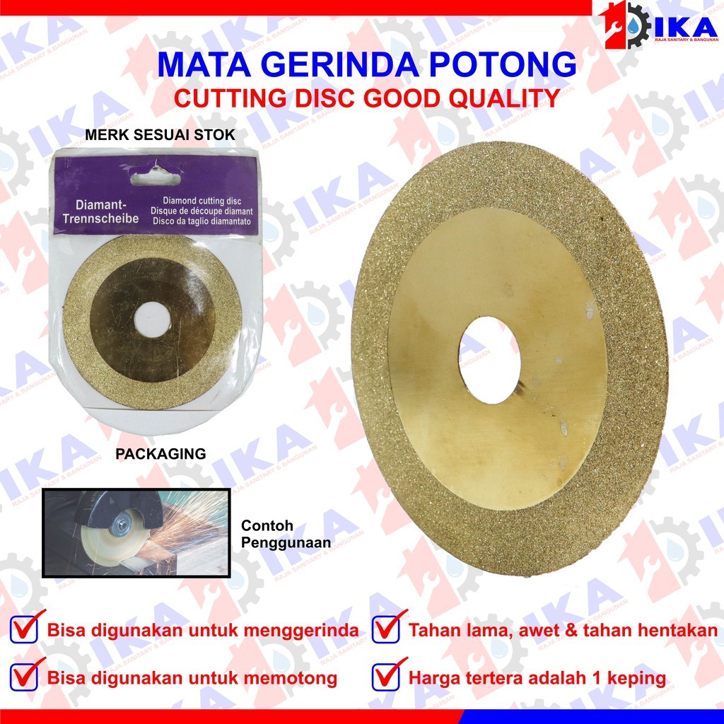 Jual Mata Pisau Gerinda Cutting disc Diamond Wheel 4" Intan Potong Batu ...