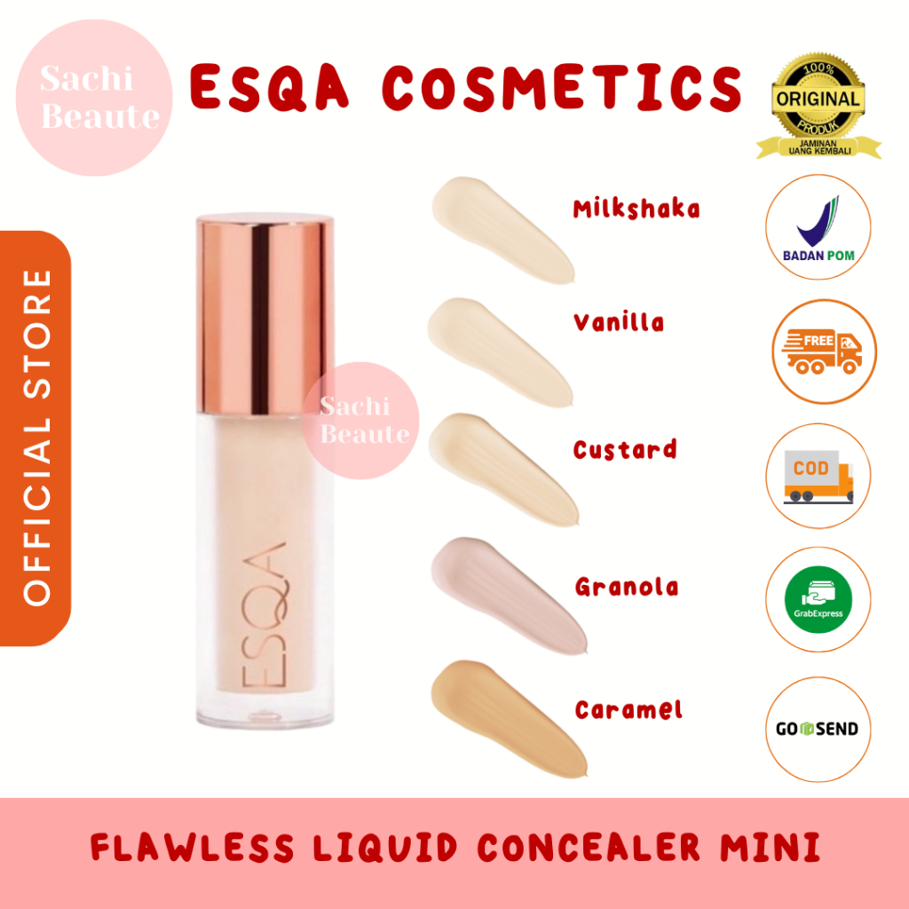 Jual ESQA Flawless Liquid Mini Concealer BPOM conceler | Shopee Indonesia