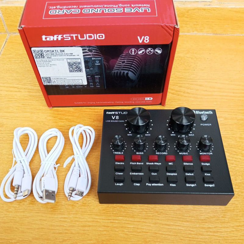 Jual Sound card V8 Taffstudio Original Mixer audio taffware | Shopee ...