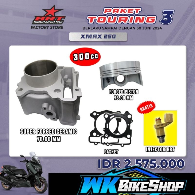 Jual READY!! CASTING BLOK CERAMIC BRT XMAX 250CC 76 MM BORE UP 300CC ...