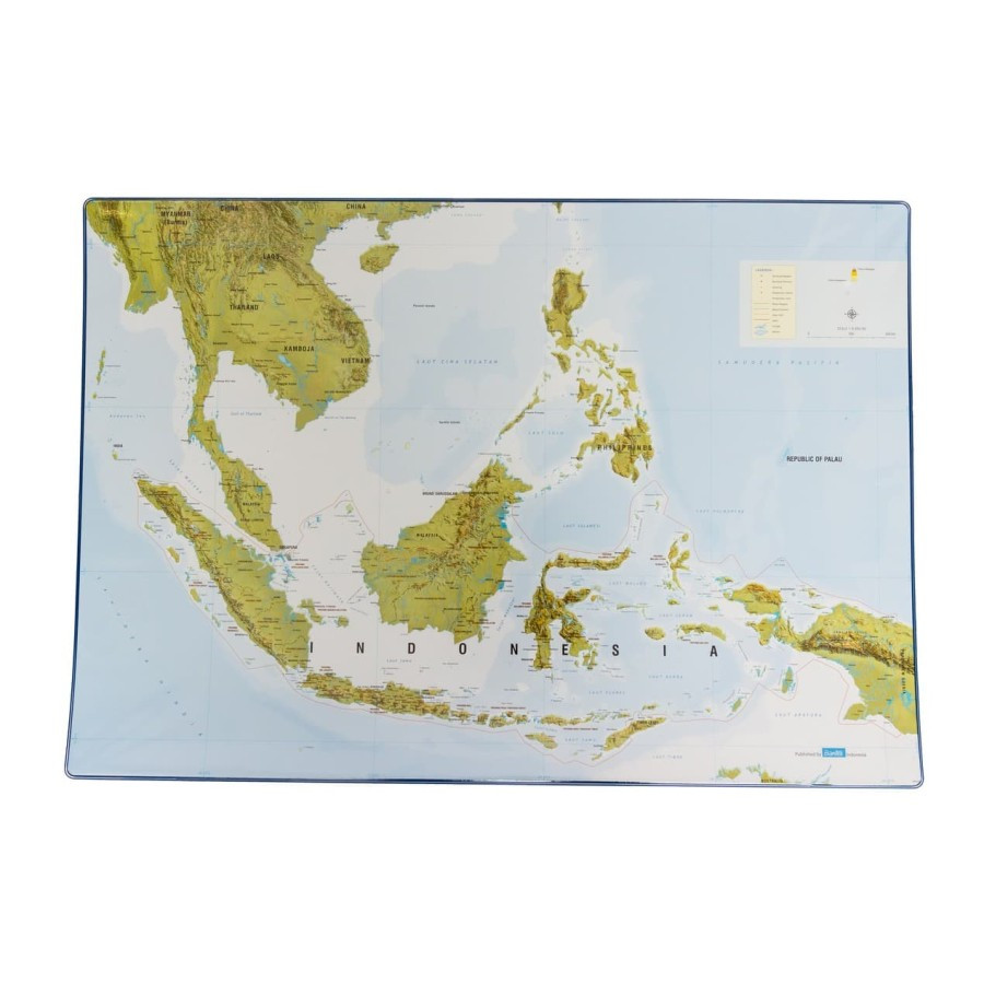 Jual Bantex Desk Pad With Indonesia Maps 44x63cm Blue # 4151 01 (pcs ...