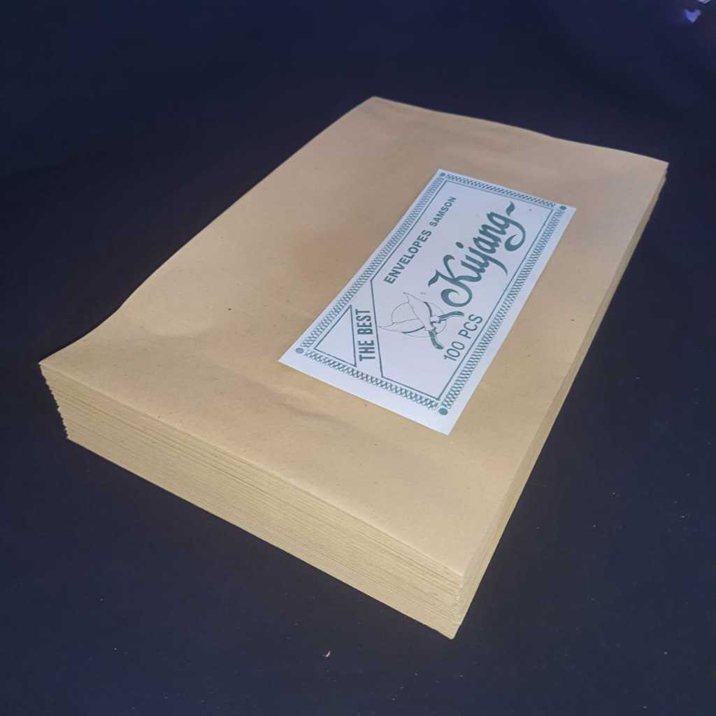 Jual 100 LEMBAR AMPLOP SAMSON D KUJANG COKLAT FOLIO DOKUMEN F4 BESAR 24 ...