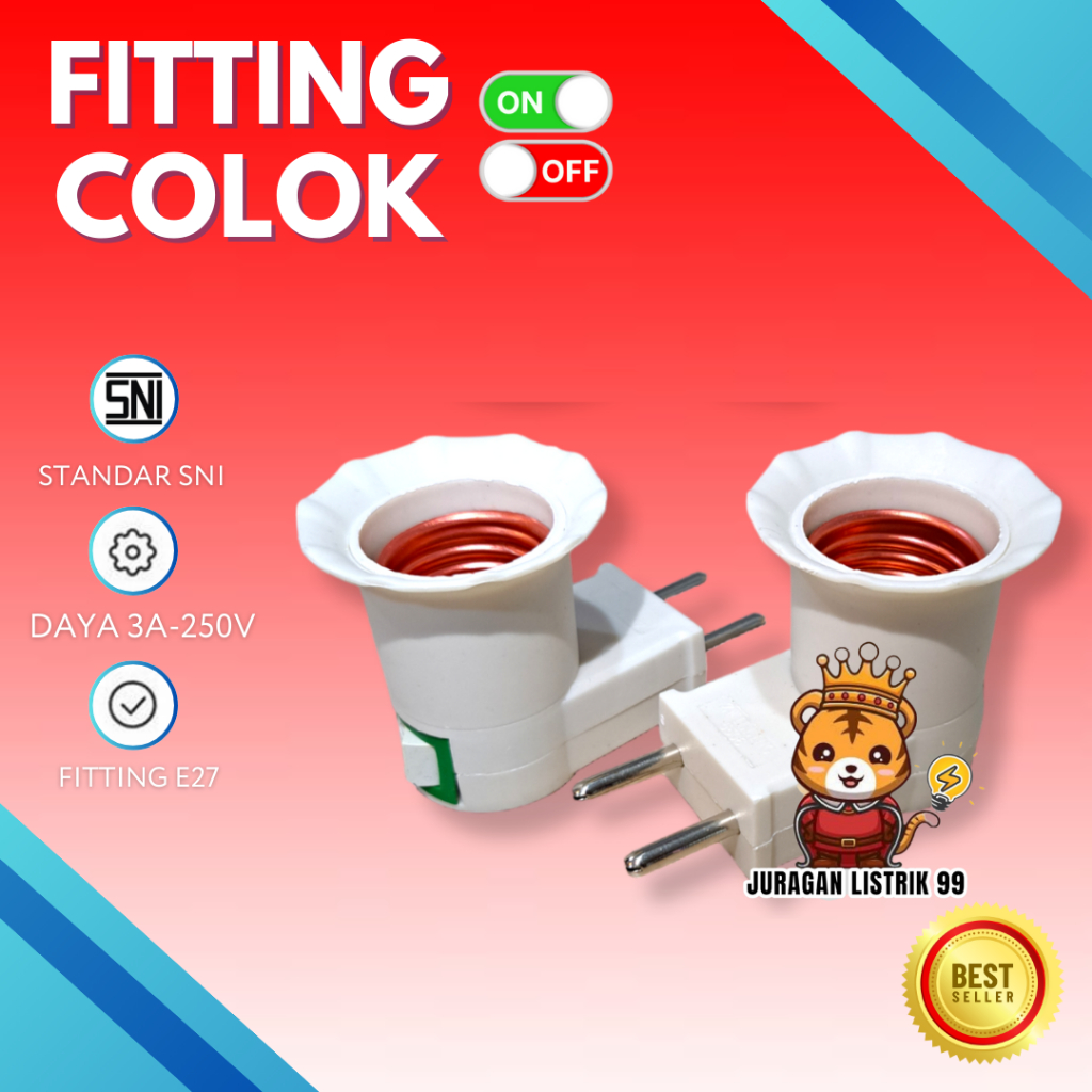 Jual Fitting Colok / Fitting Colok+Saklar / Lamp Holder / Fitting Lampu ...