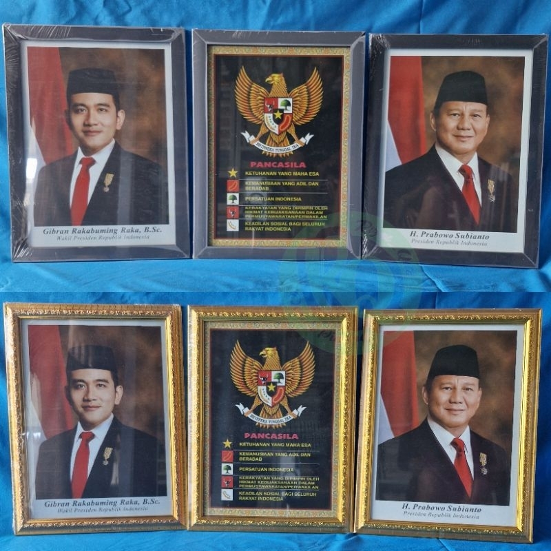 Jual Pigura Presiden / pigura foto presiden & wakil |1 set isi 3 / WAJIB tambah packing | Shopee ...